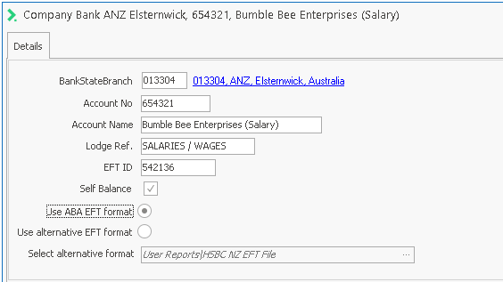 1. Company and banking details
