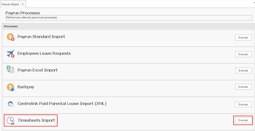 Importing Timesheets